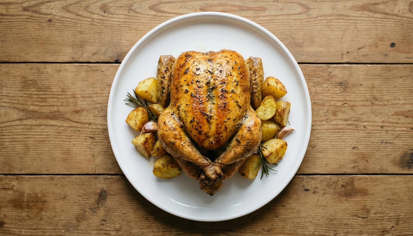 Novo jeito de preparar um frango assado com batatas - Tudo Delicious