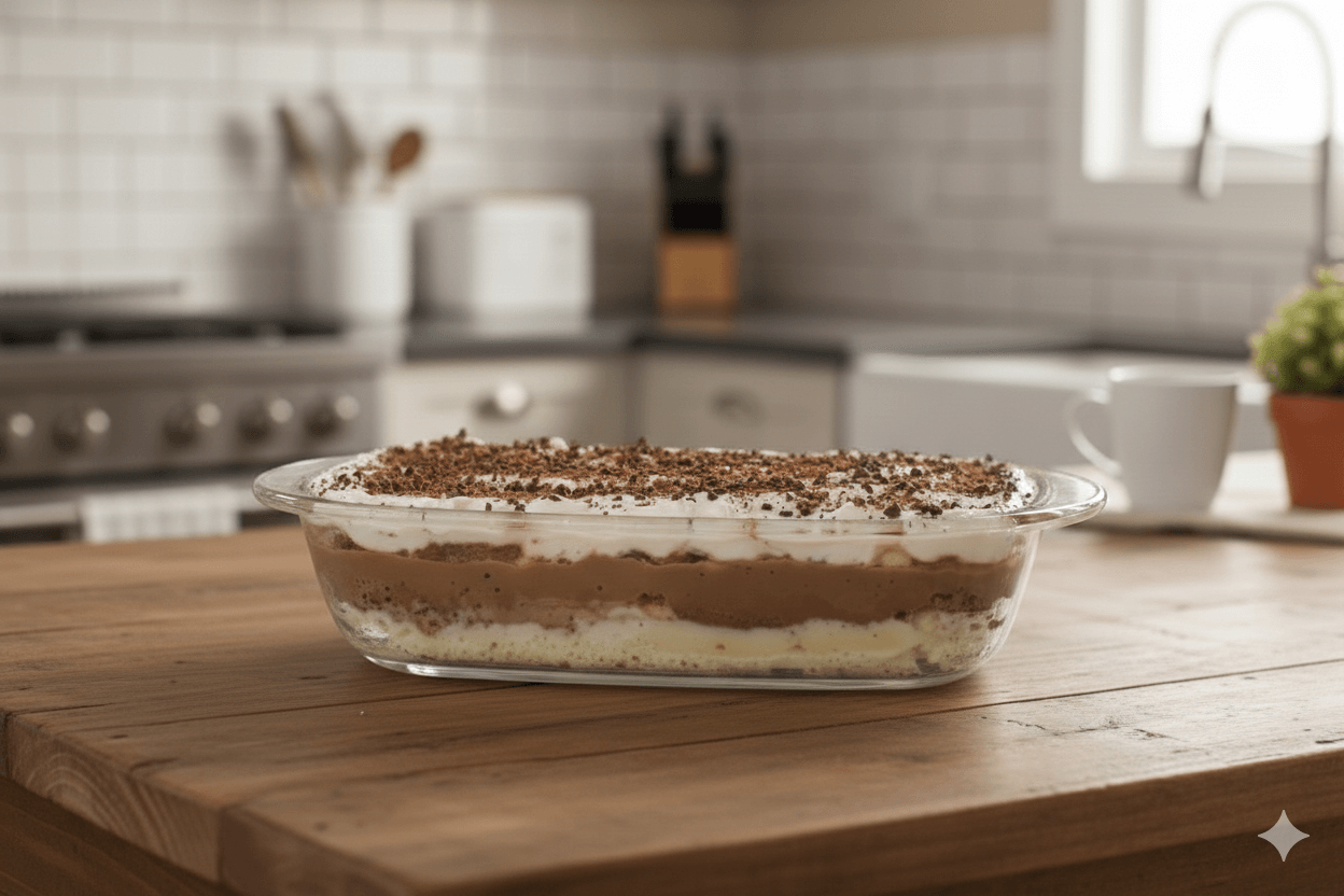 Receita pavê tradicional simples - Tudo Delicious