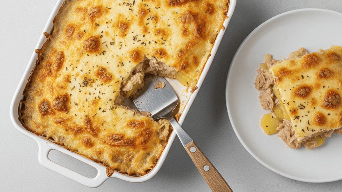 Receita de gratinado de atum com batata e requeijão que derrete na boca ...